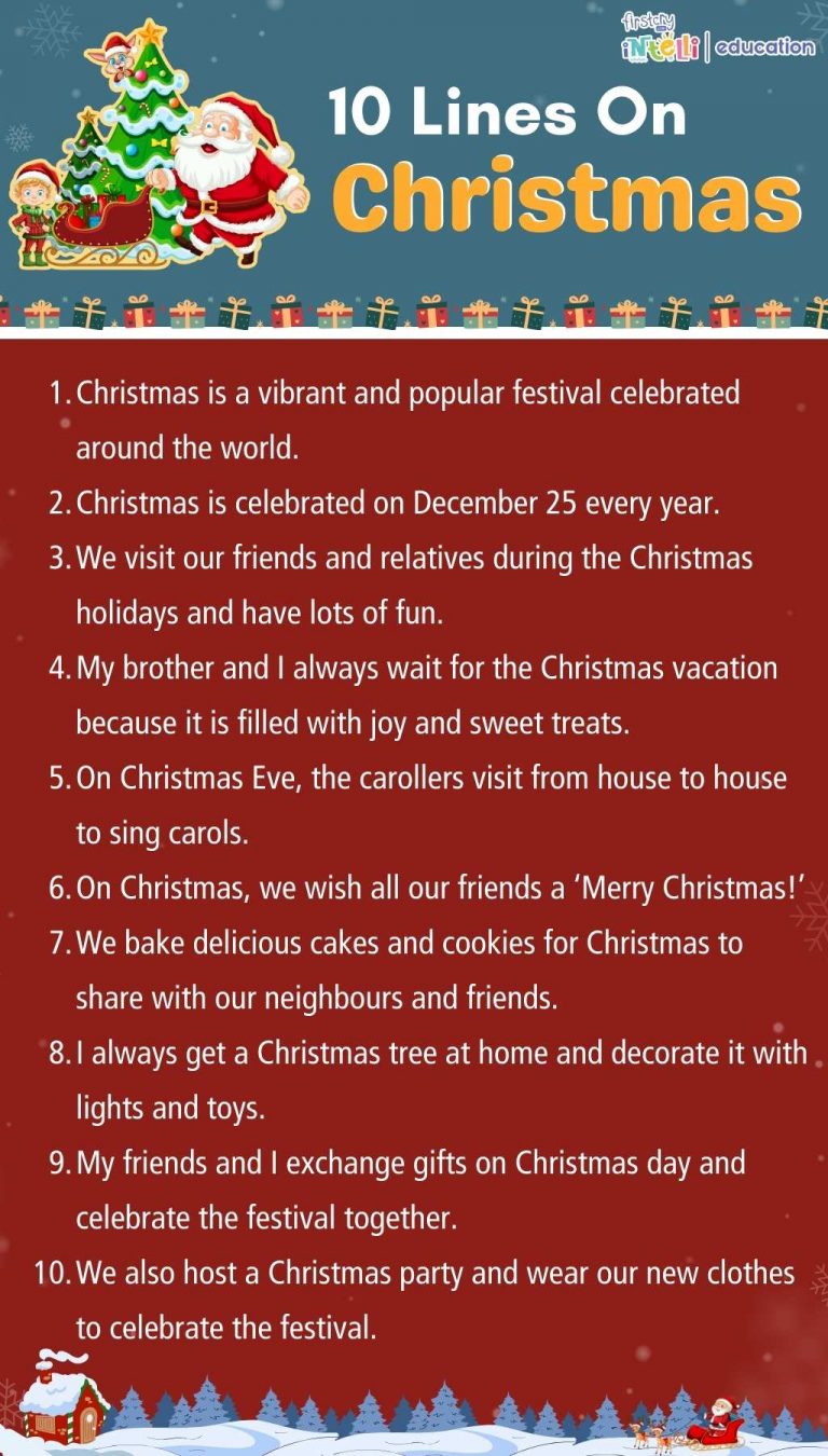 Christmas Essay in English for Classes 1-3: 10 Lines, Short & Long ...