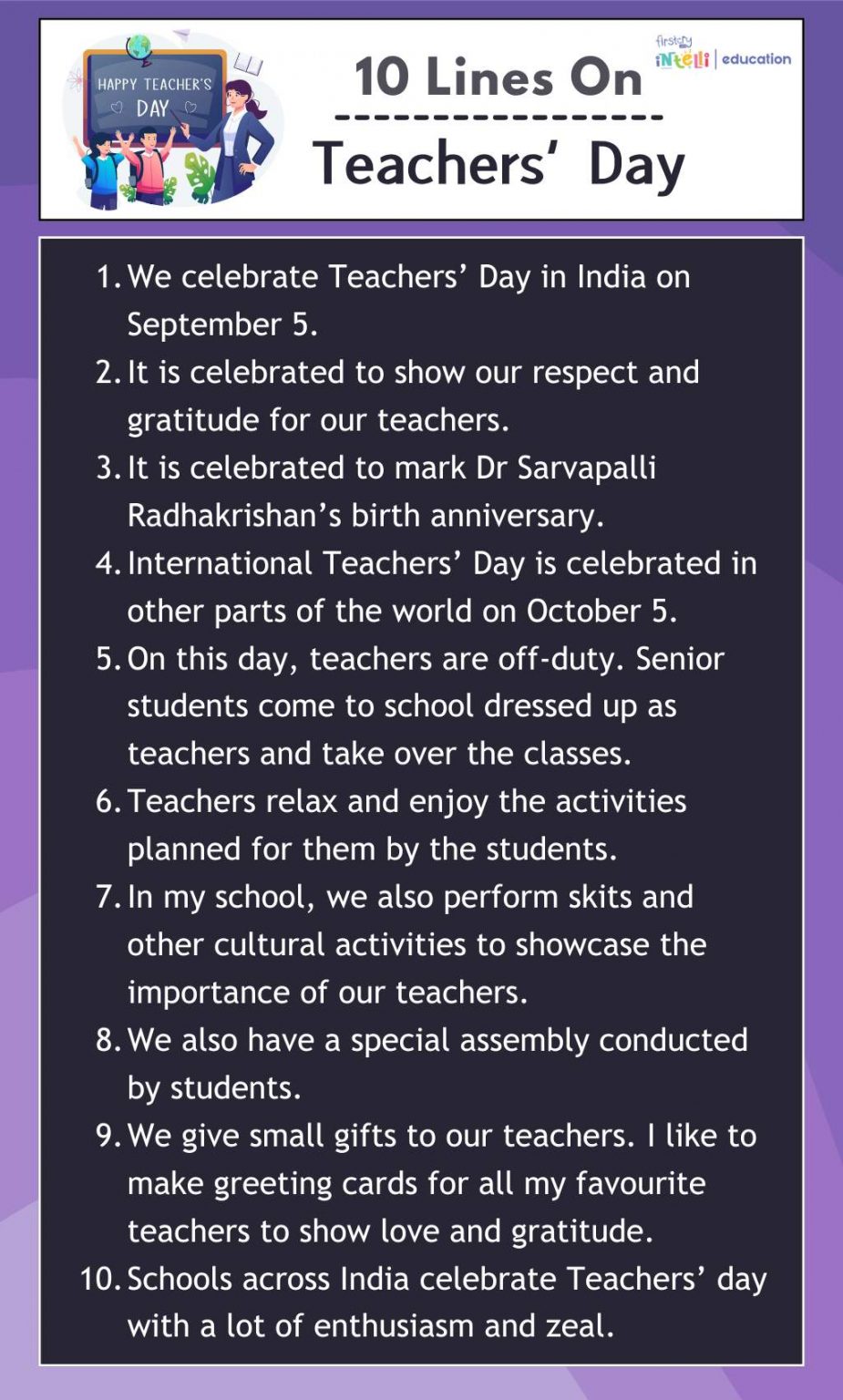 Teachers Day Essay For Students and Children