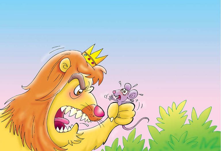 The Lion And The Mouse Story in English for Children With Moral