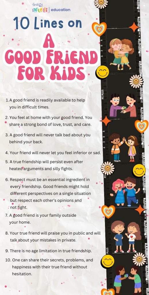 Essay On A Good Friend in English for Classes 1-3: 10 Lines, Short ...