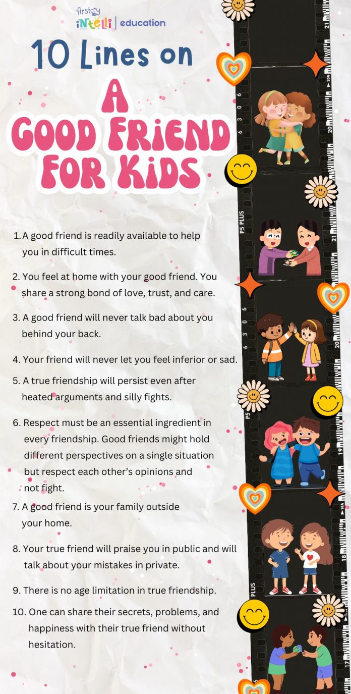 Essay On A Good Friend in English for Classes 1-3: 10 Lines, Short ...