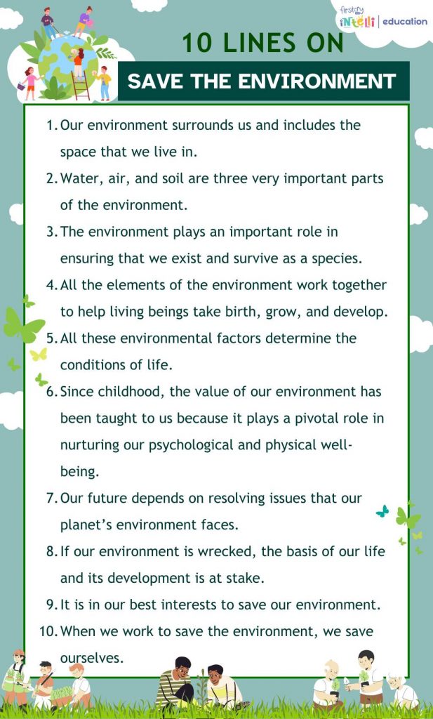 Essay On Save The Environment in English for Class 1, 2 & 3: 10 Lines ...