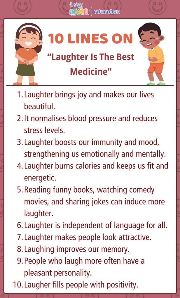 "Laughter Is the Best Medicine" Essay in English for Class 1, 2 & 3: 10 ...