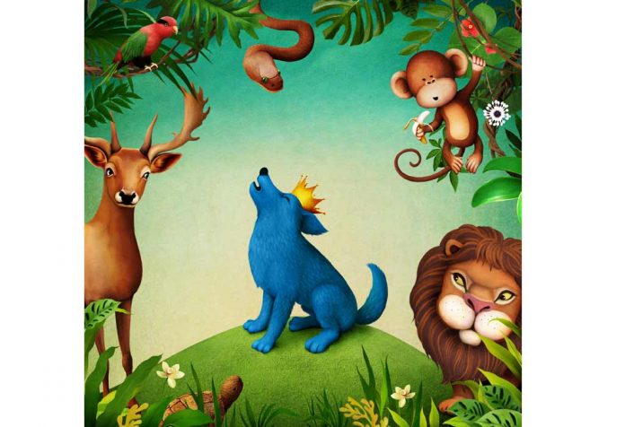 The Blue Jackal Story For Children With Moral