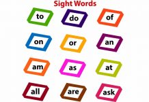 List of Sight Words in English for Kids With Examples