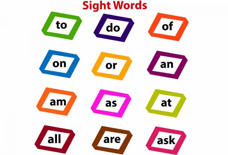 List Of Sight Words In English For Kids With Examples