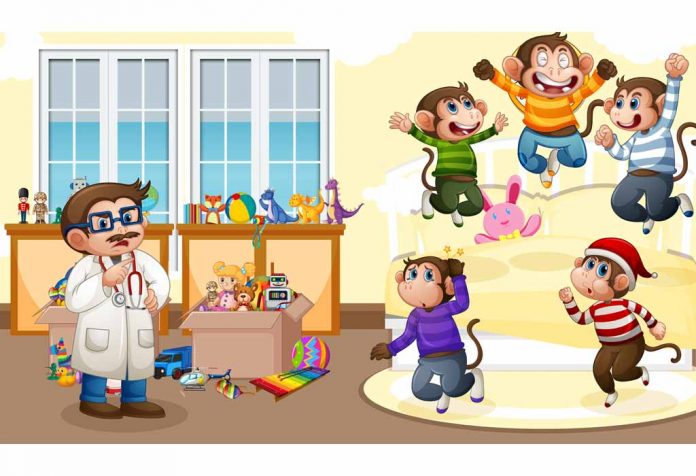 Five Little Monkeys | Nursery Rhyme For Kids With Lyrics