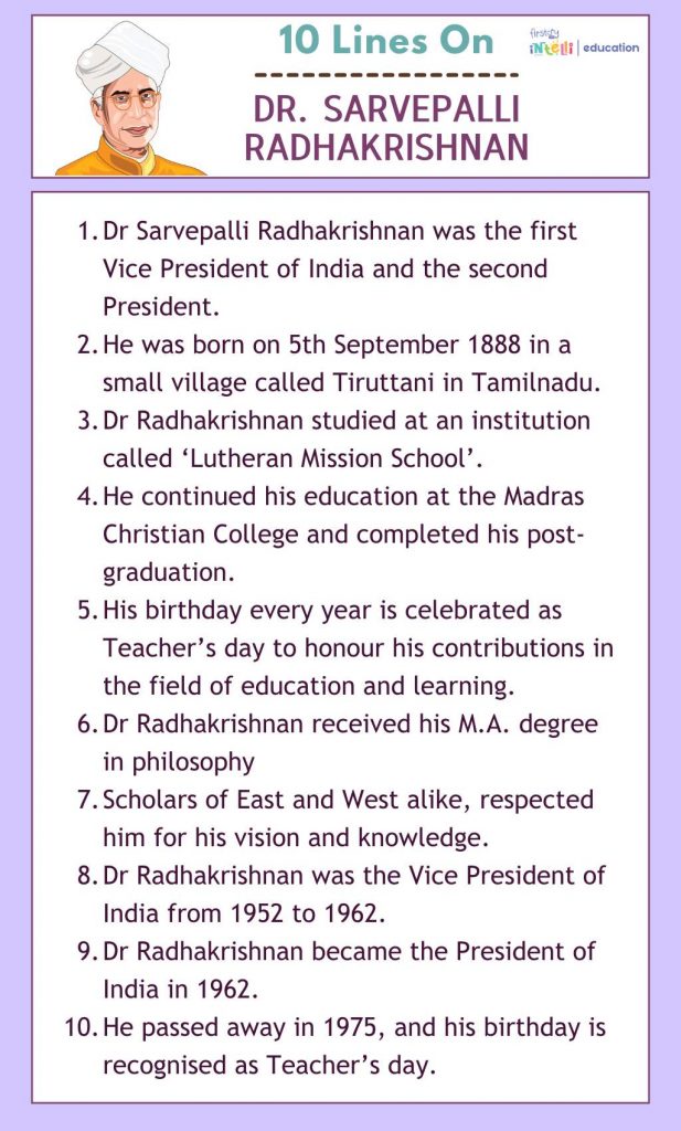 Essay On Dr Sarvepalli Radhakrishnan For Students And Children