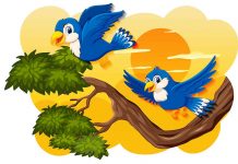 The Story Of A Blue Bird For Children With Moral