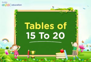 Maths Tables from 15 To 20 - Multiplication Tables For Children To Learn