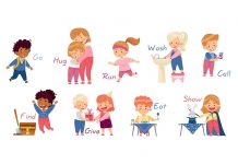 Simple Action Words For Class 1, 2 & 3 Kids