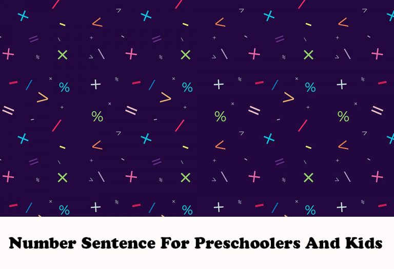 Teaching Number Sentence To Preschoolers Kids With Examples