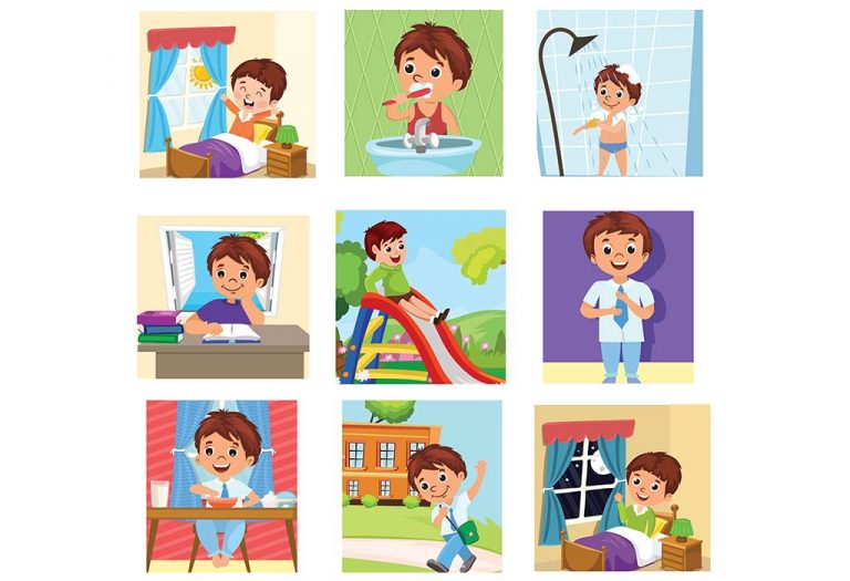 Daily Routine Words In English For Kids