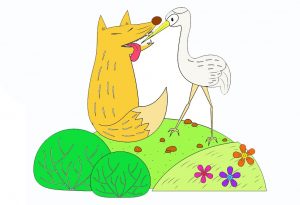 The Wolf And The Crane Story For Children With Moral