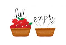 Full And Empty Concept For Preschoolers