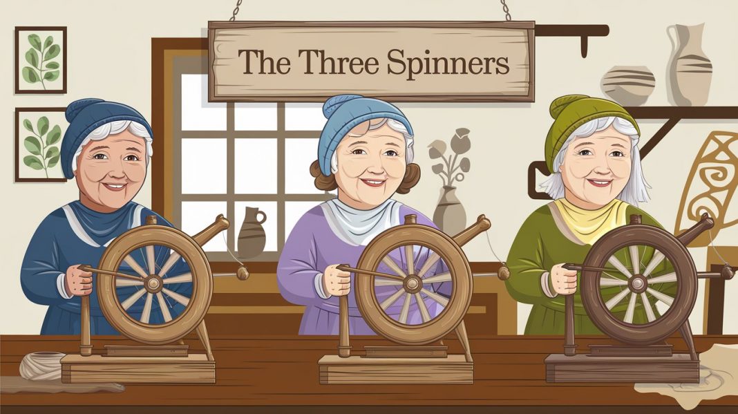 The Three Spinners Story with Moral