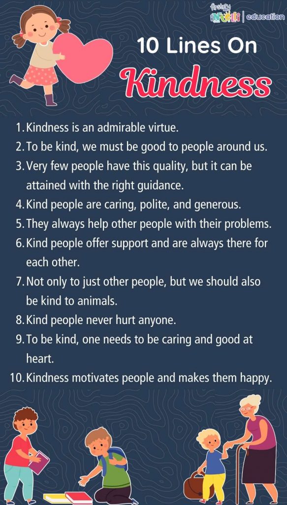 Essay On Kindness (in English) for Classes 1, 2 & 3: 10 Lines, Short ...