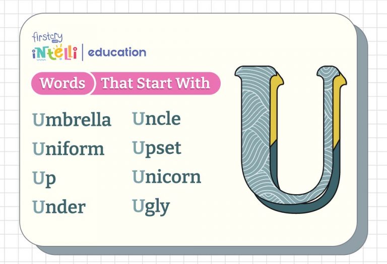 Words That Start With U - Learn U Words for Kids in English