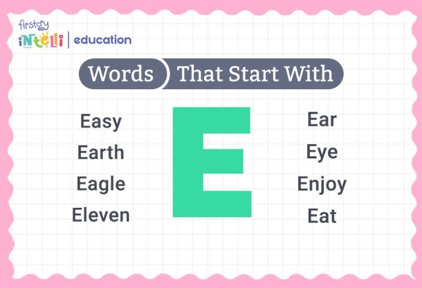 Words That Start With E - Learn E Words for Kids in English
