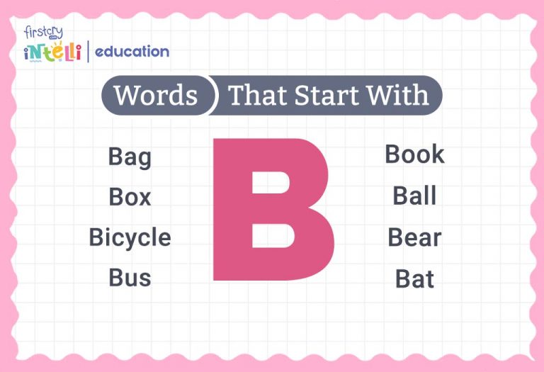 Words That Start With B - Learn B Words for Kids in English