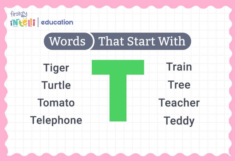 Words That Start With T - Learn T Words for Kids in English