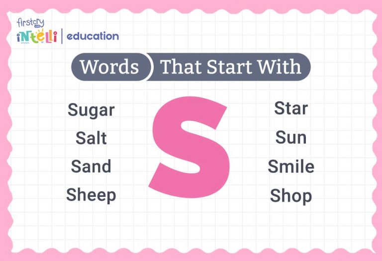 Words That Start With S - Learn S Words for Kids in English