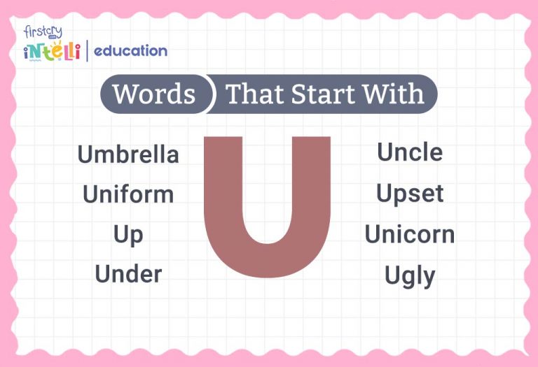 Words That Start With U - Learn U Words for Kids in English