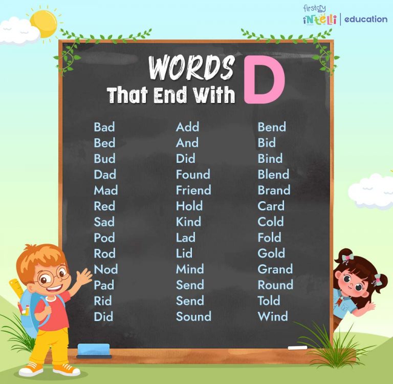 Words That End With D - Teach D Words To Kids