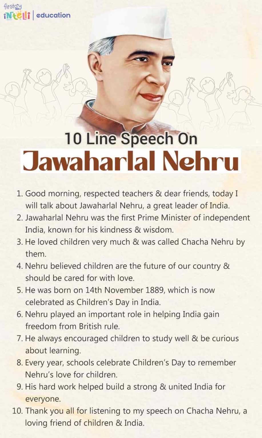 Speech On Jawaharlal Nehru For Students And Children