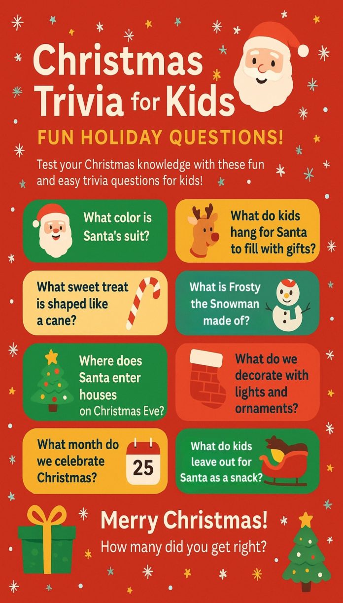 100 Christmas Trivia Questions for Kids with Answers - Easy & Funny