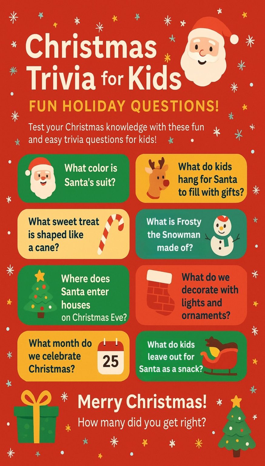 100 Christmas Trivia Questions for Kids with Answers - Easy & Funny