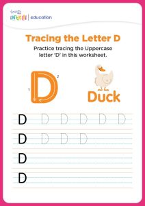 Letter D Tracing Worksheets – Free Printables for Preschools