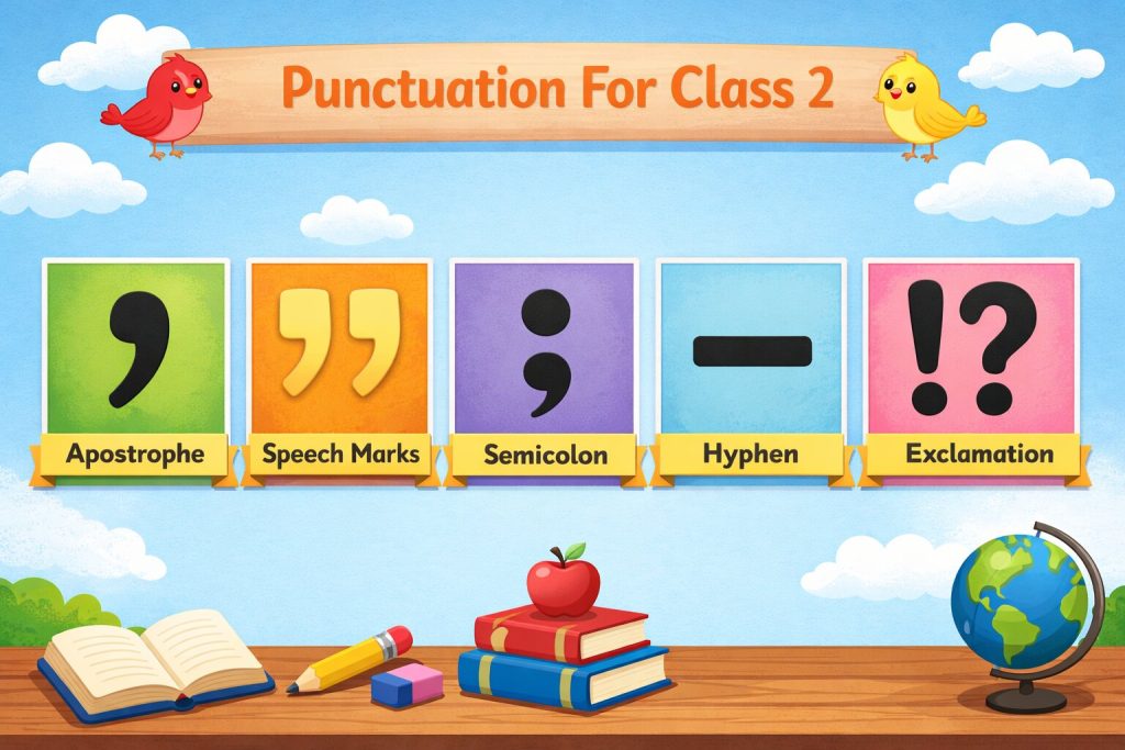 Punctuation For Class 2 - Types, Examples and Worksheet