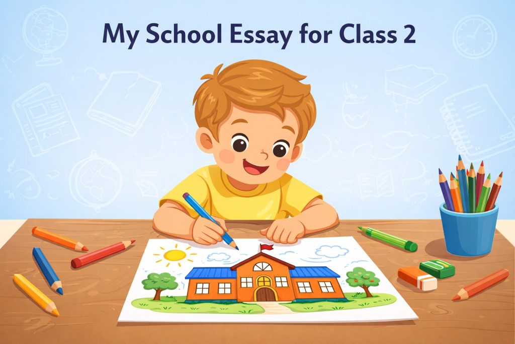 My School Essay for Class 2 Students and Children
