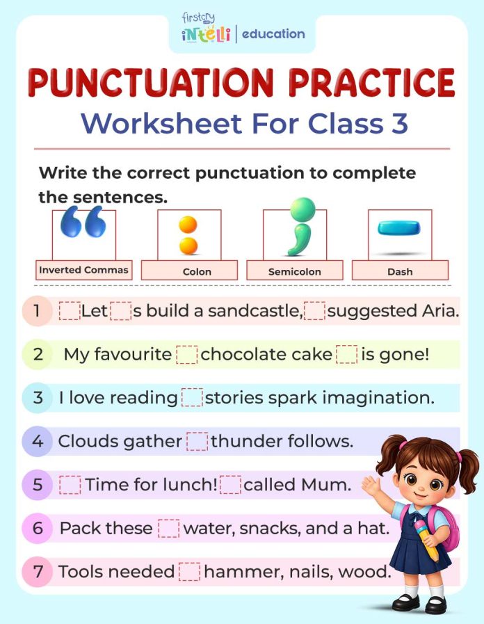 Punctuation For Class 3 - Types, Rules, & Worksheets