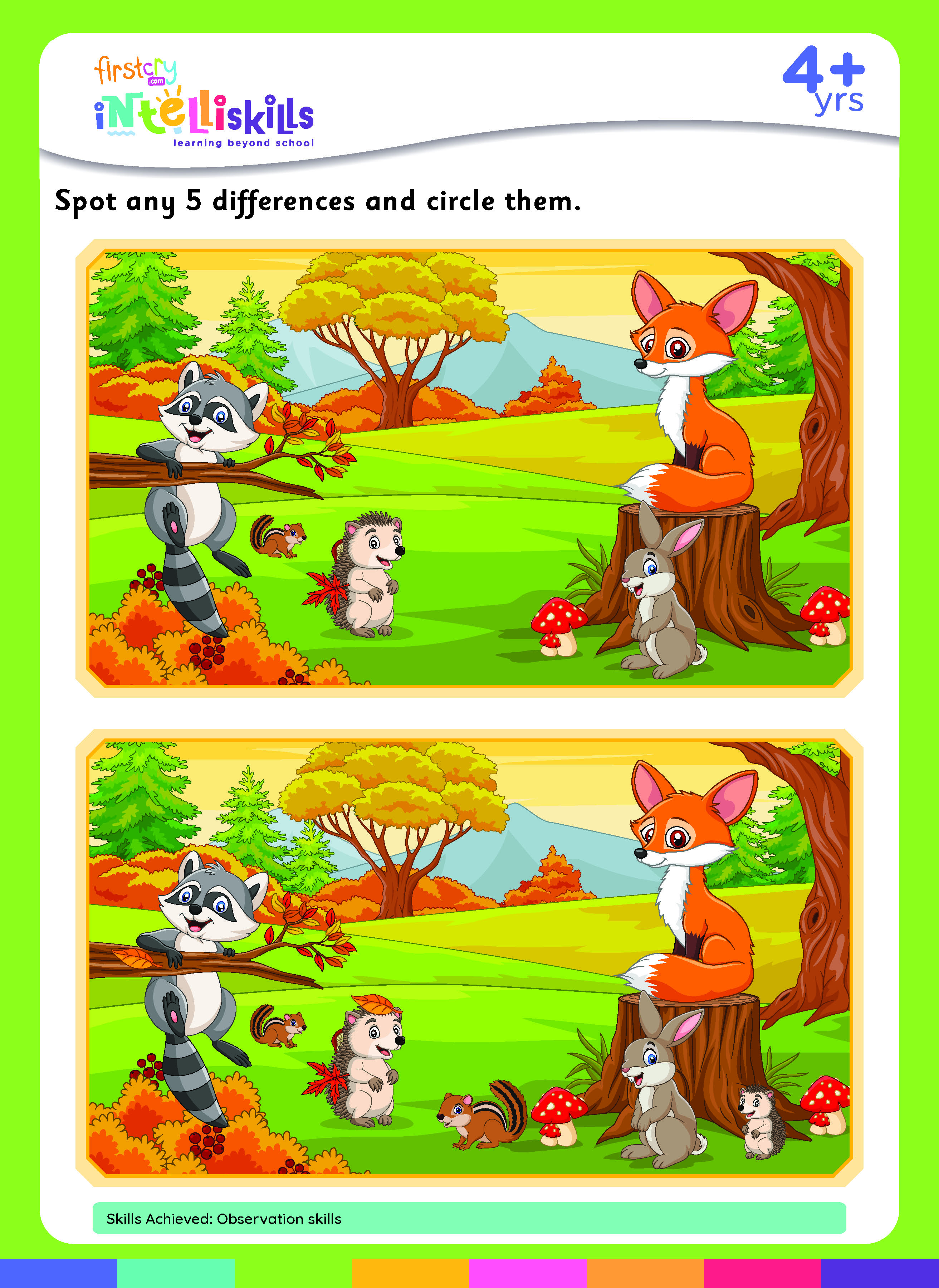 Spot The Difference For Kids Worksheets