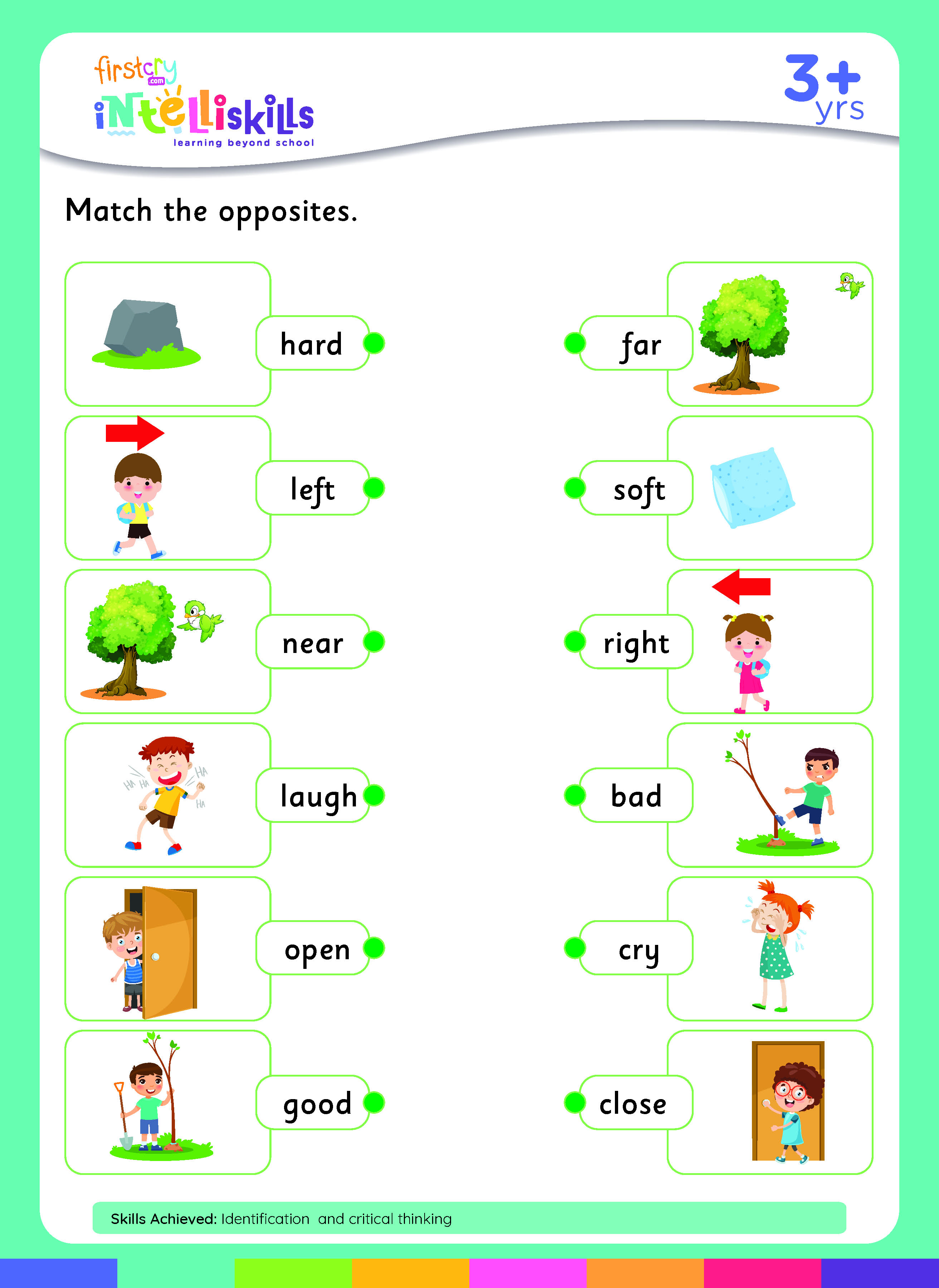 Opposites Matching Worksheets