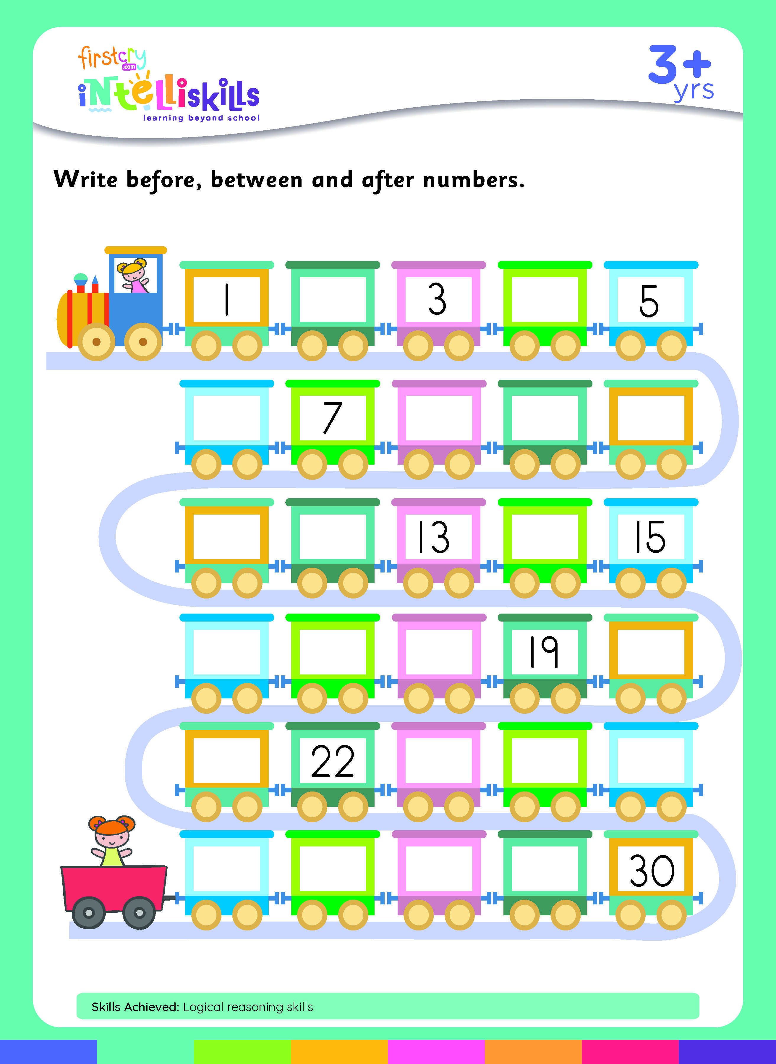 Before And After Number Worksheets Learning Numbers Before And After