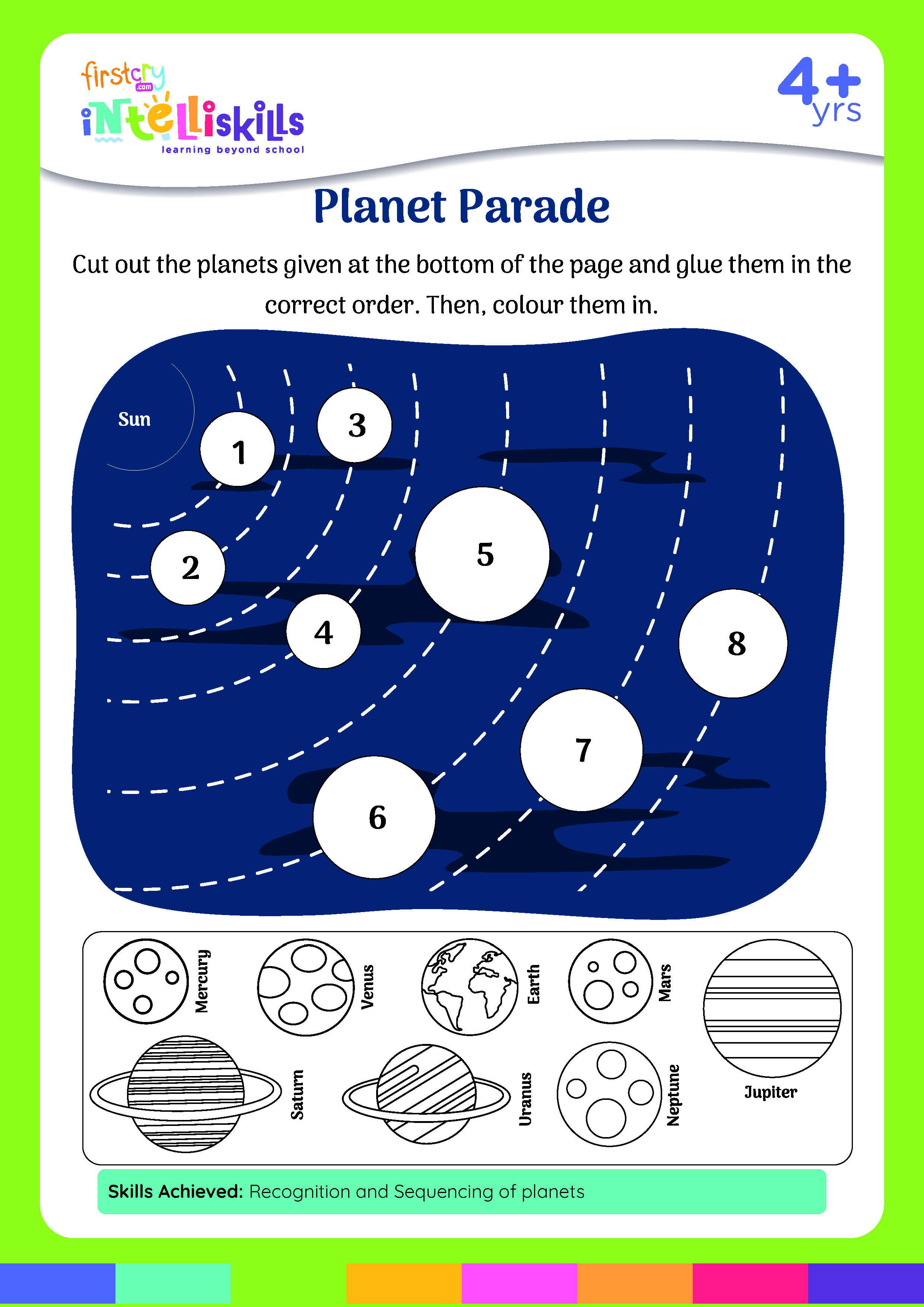 Order Of Planets Activities