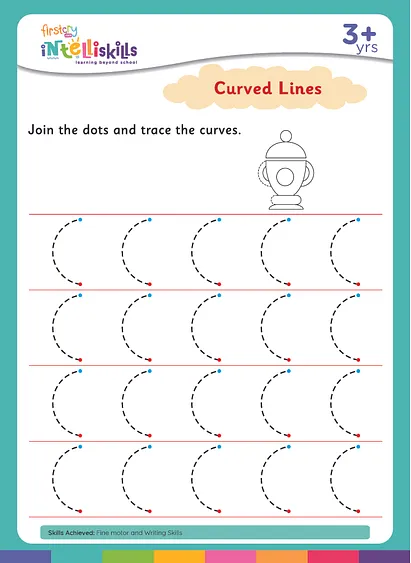 Curved lines worksheet