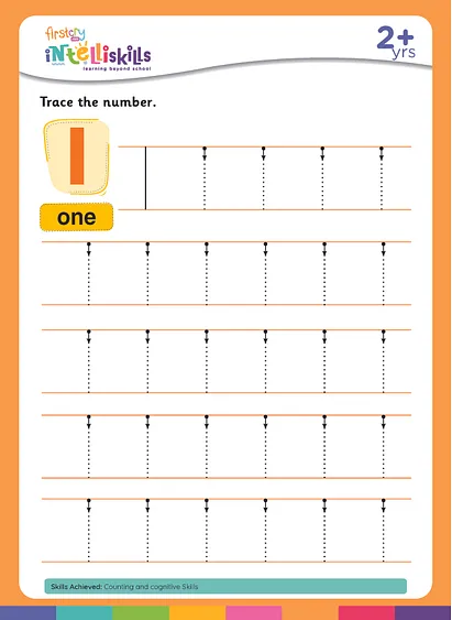 Trace the number worksheet
