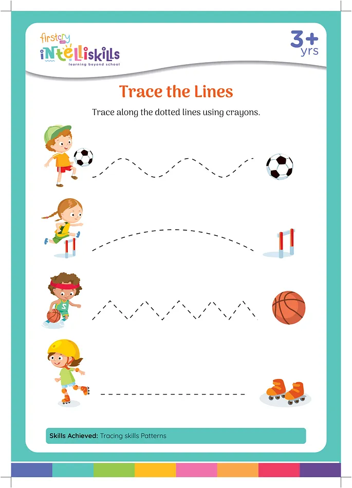 Trace The Line Worksheets Tracing Lines Worksheets | ABCmouse