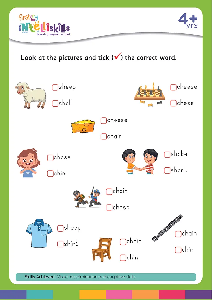 Look At The Pictures And Tick The Correct Word Worksheet